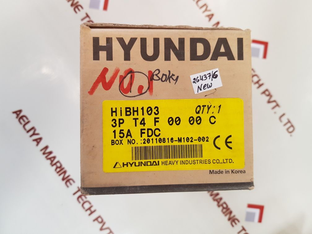 Hyundai HIBH 103 MCCB | 100A, 690V, 35kA Breaking Capacity – Aeliya Marine