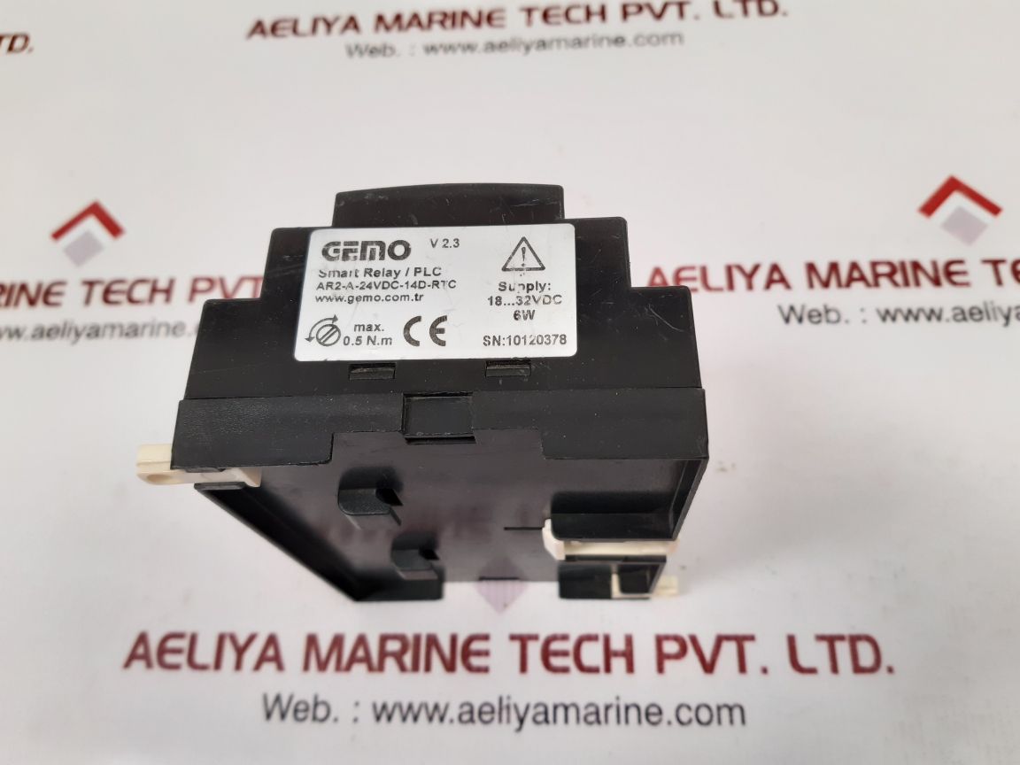 Gemo Ar2-a Smart Relay/Plc Ar2-a-24Vdc-14D-rtc – Aeliya Marine