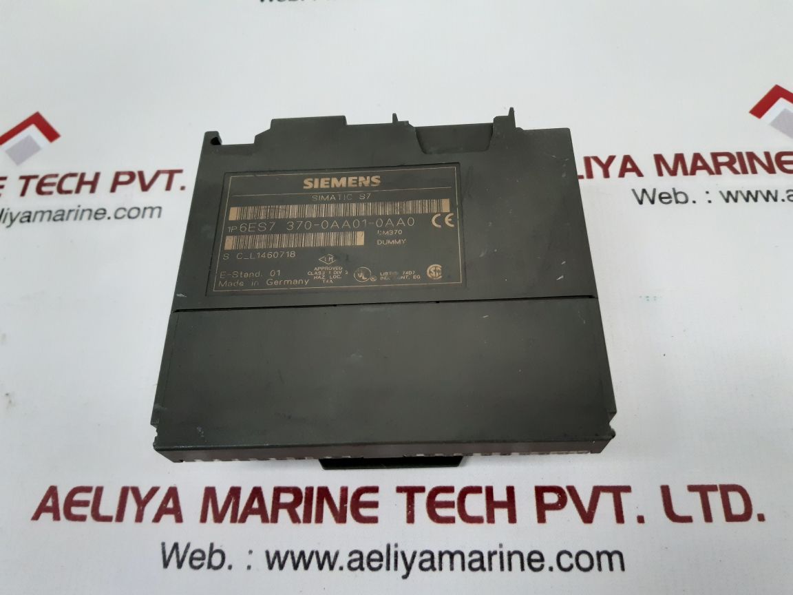 Siemens Simatic S7 1P 6Es7 370-0Aa01-0Aa0 Dummy Module – Aeliya Marine