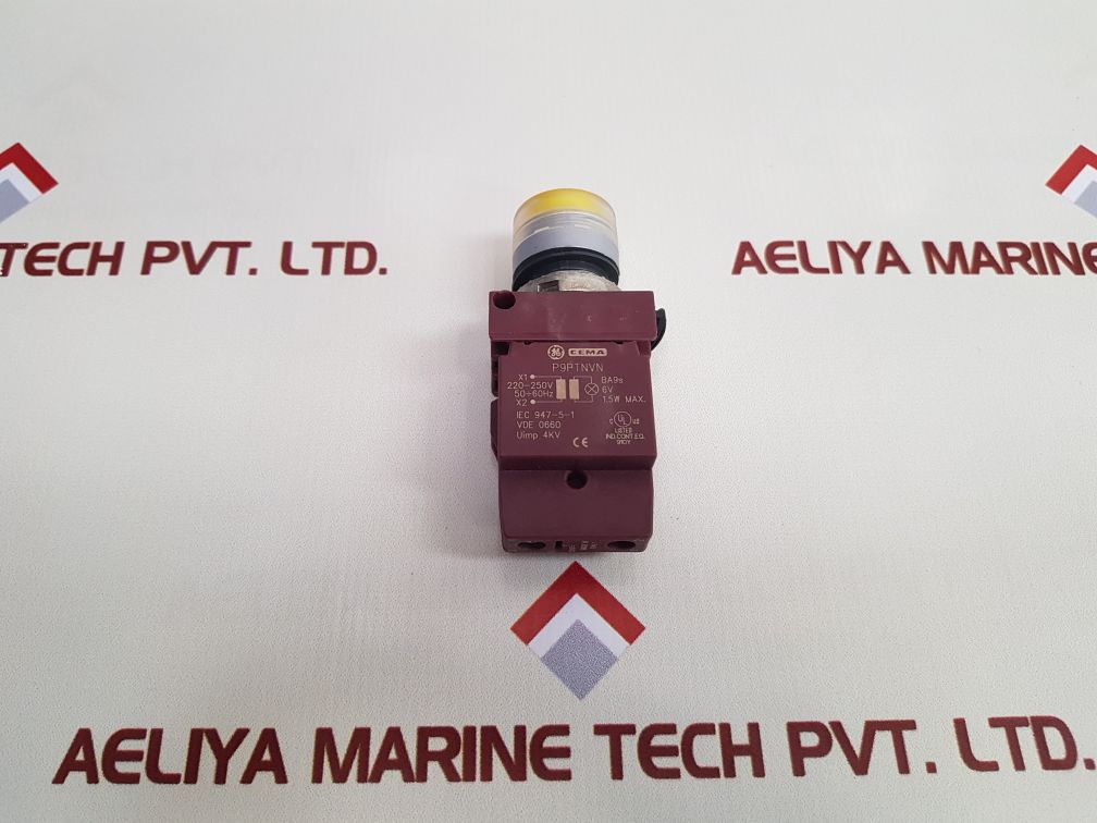 Cema P9Ptnvn Yellow Push Button Switch – Aeliya Marine