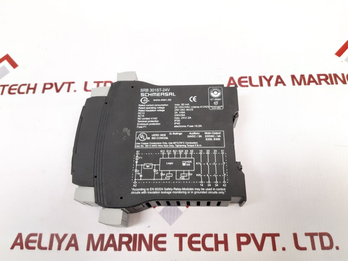 Schmersal Srb 301St-24V Safety Relay 230Vac/6A – Aeliya Marine