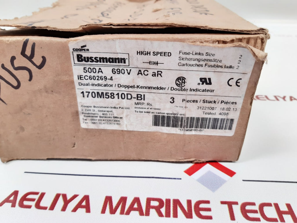 Cooper Bussmann 170M5810 Semiconductor Fuse – Aeliya Marine