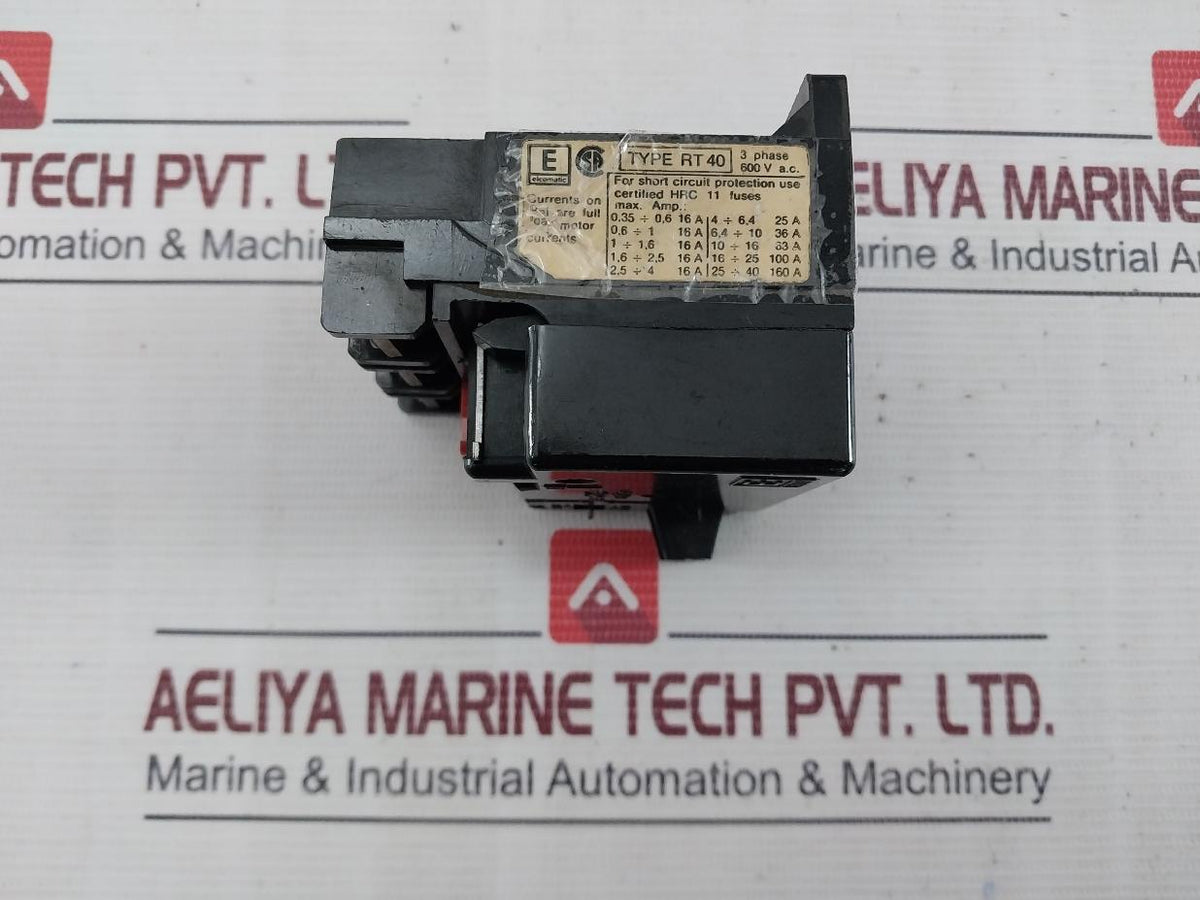 Elcomatic Rt 40 Thermal Overload Relay 16-25 Amp 3 Phase 600V A.C ...