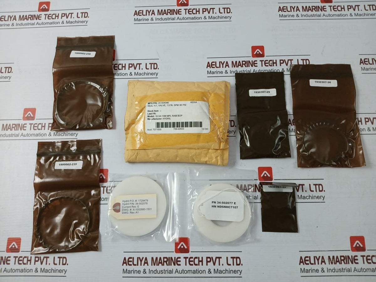 Ge 20-504046 Spm Valve Hydril Seal Kit 3K Psi Rev.A4 Nd6Nhc7107 A030A ...