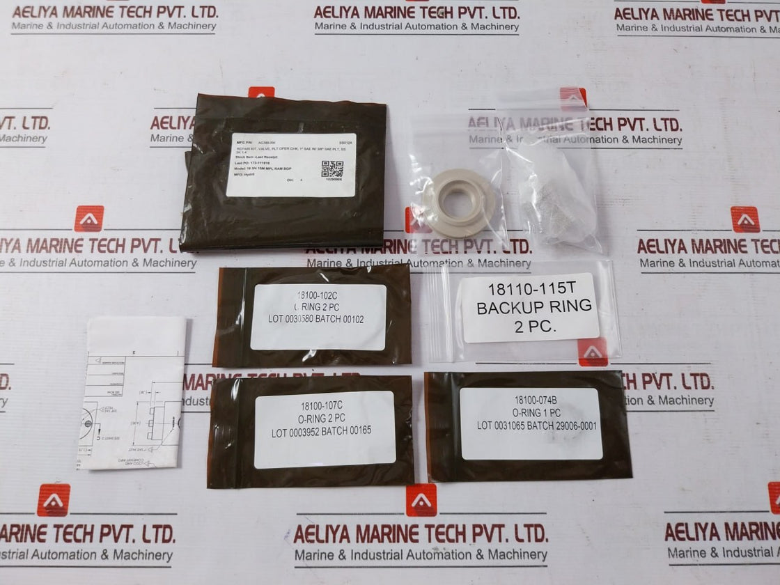 Hydril Ag388-rk Valve Repair Kit 1" Sae 5000 Psi Mpl Bop Rev.F – Aeliya ...