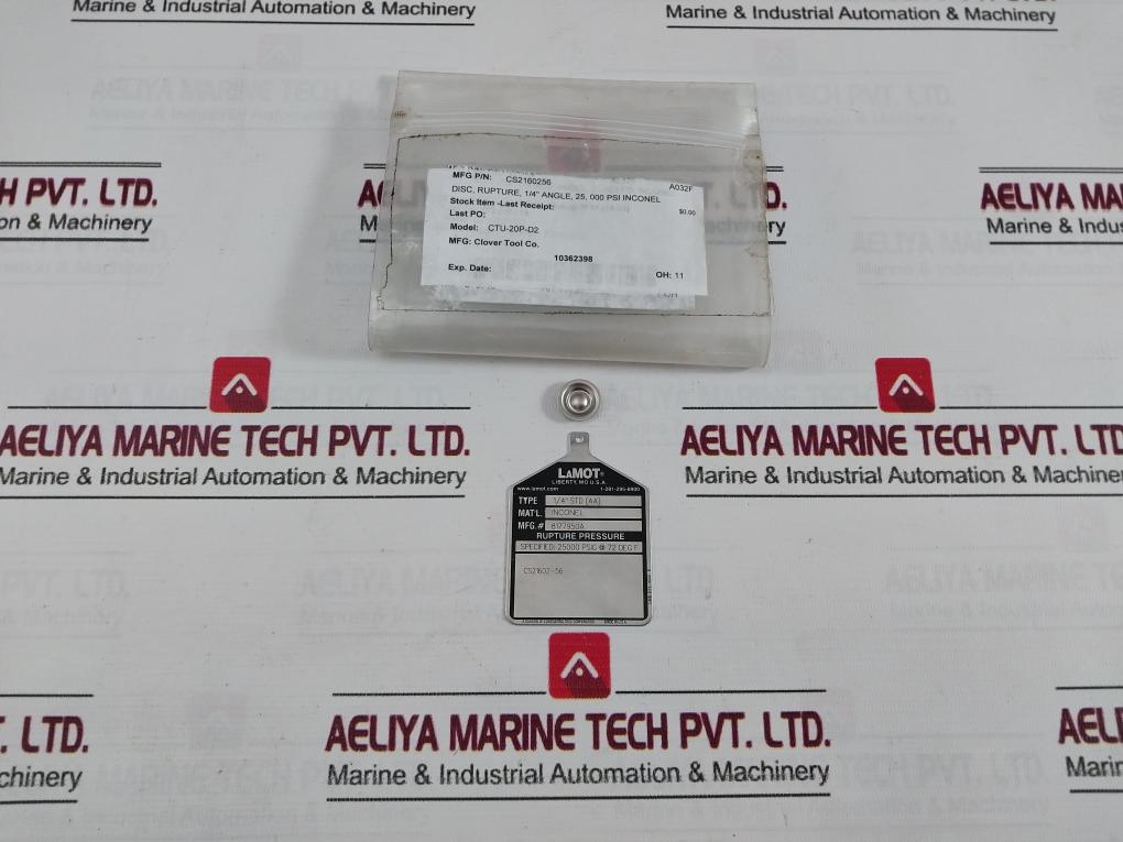 Lamot Std (Aa) Rupture Disc 1/4'' Angle, 25,000 Psi Ctu-20P-d2 – Aeliya ...