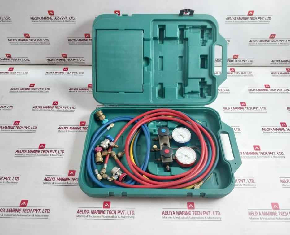 Refco Refrigeration Service Manifold With Charging Hose Set 30 Bar/430 ...