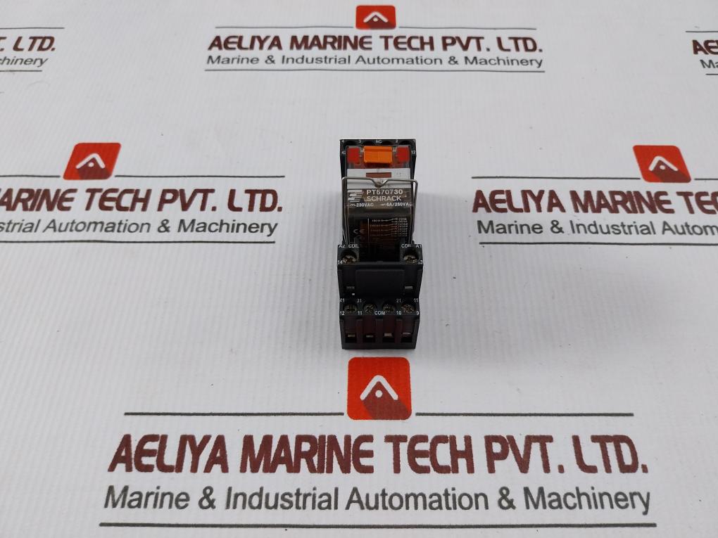 Schrack Pt570730 Power Relay With Socket 6A/250Vac – Aeliya Marine