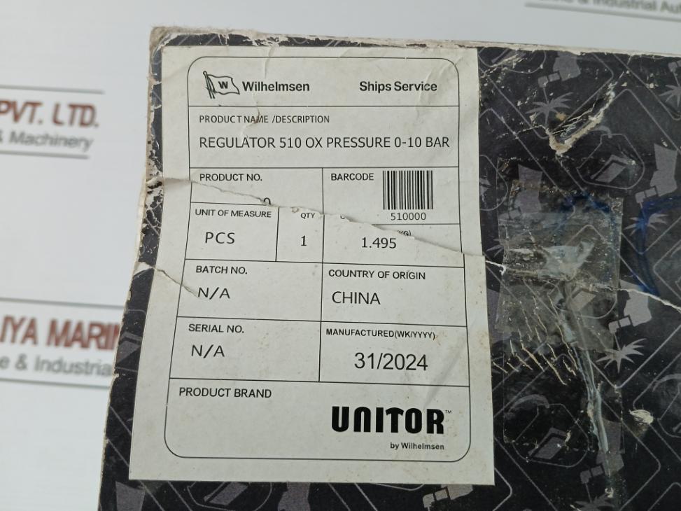 Unitor 510 Ox Pressure Regulator – Aeliya Marine