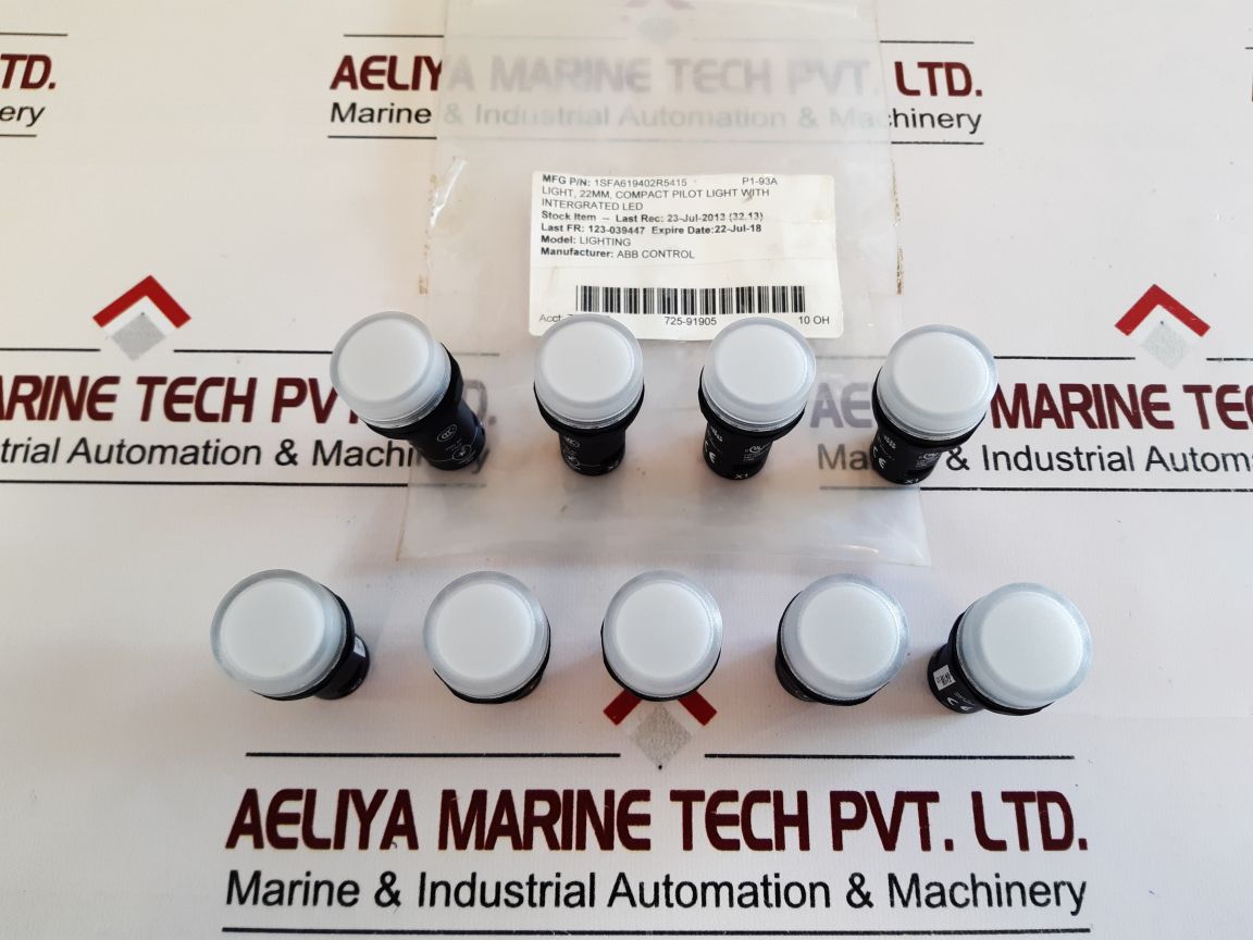Lot of 9X ABB CL-541W Pilot Light with Integrated LED 1SFA619402R5415 ...