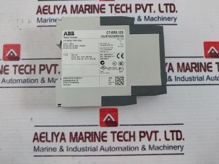 Abb Ct-ers.12S On-delay Time Relay 0.05 S-300 H 1Svr730100R3100 – Aeliya Marine