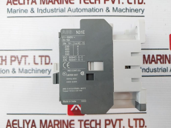 Abb N31E Contactor Relay 690V 16A – Aeliya Marine