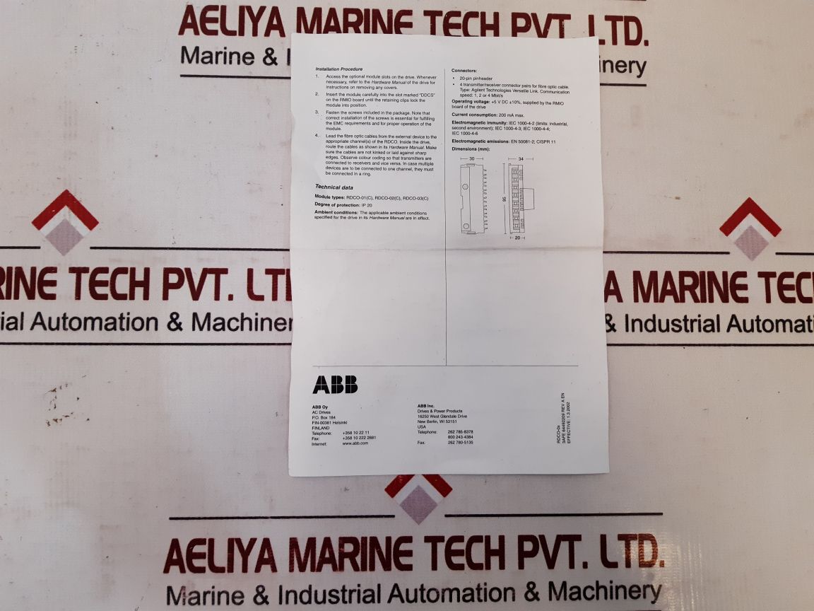 Abb Rdco-03C Ddcs Communication Module – Aeliya Marine