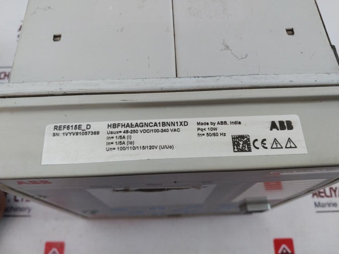 Abb Ref615E_D Feeder Protection And Control Relay Ref615 50/60 Hz – Aeliya Marine