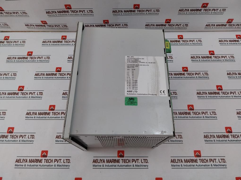 Abb Rel 670 Line Distance Protection Relay 90-250 Vdc 50/60Hz 1A ...