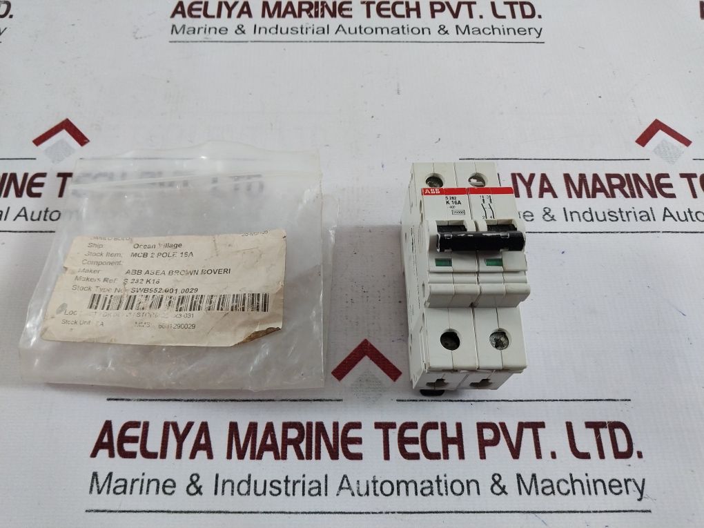 Abb S 282 K 16A Circuit Breaker 2 Pole – Aeliya Marine Tech Pvt. Ltd.