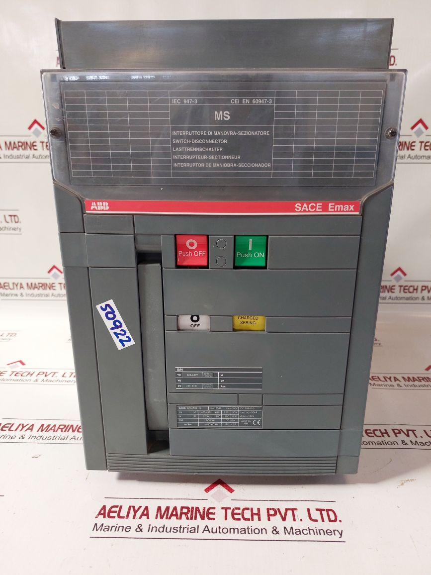 Abb Sace Emax E1N/Ms 12 Circuit Breaker – Aeliya Marine