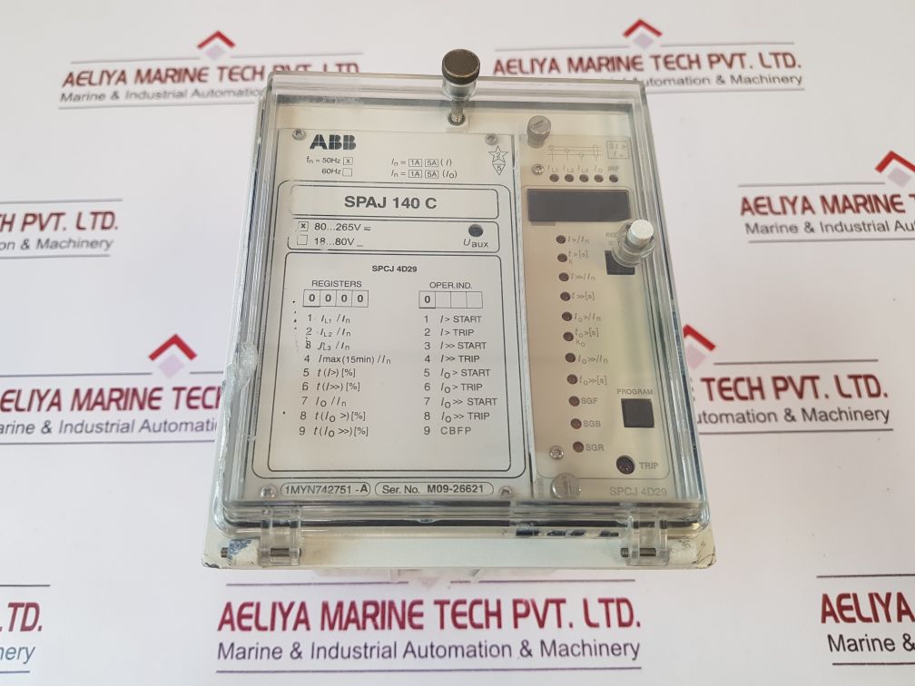 Abb Spaj 140 C Integrated Protective Relay 110V 50Hz 80-265 Vac/Vdc ...