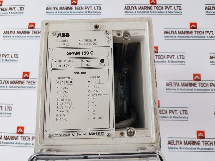 Abb Spam 150 C Motor Protection Relay 1Myn745605-a 50Hz – Aeliya Marine