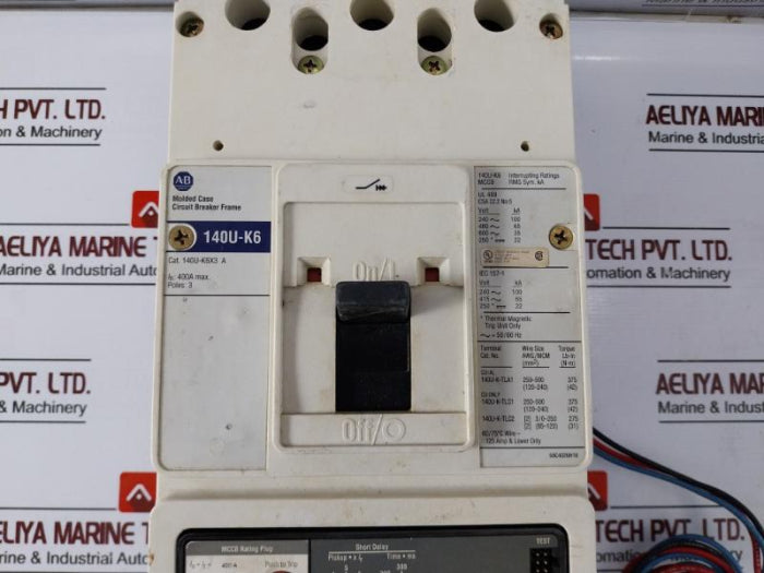 Allen-bradley 140U-k6X3 A 3-pole Molded Case Circuit Breaker Frame Set ...