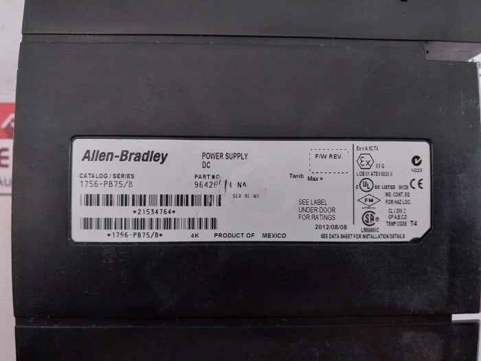 Allen-bradley 1756-pb75 Controllogix 24V Dc Power Supply – Aeliya Marine