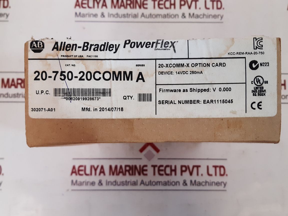 Allen-bradley 20-750-20comm series a option card – Aeliya Marine