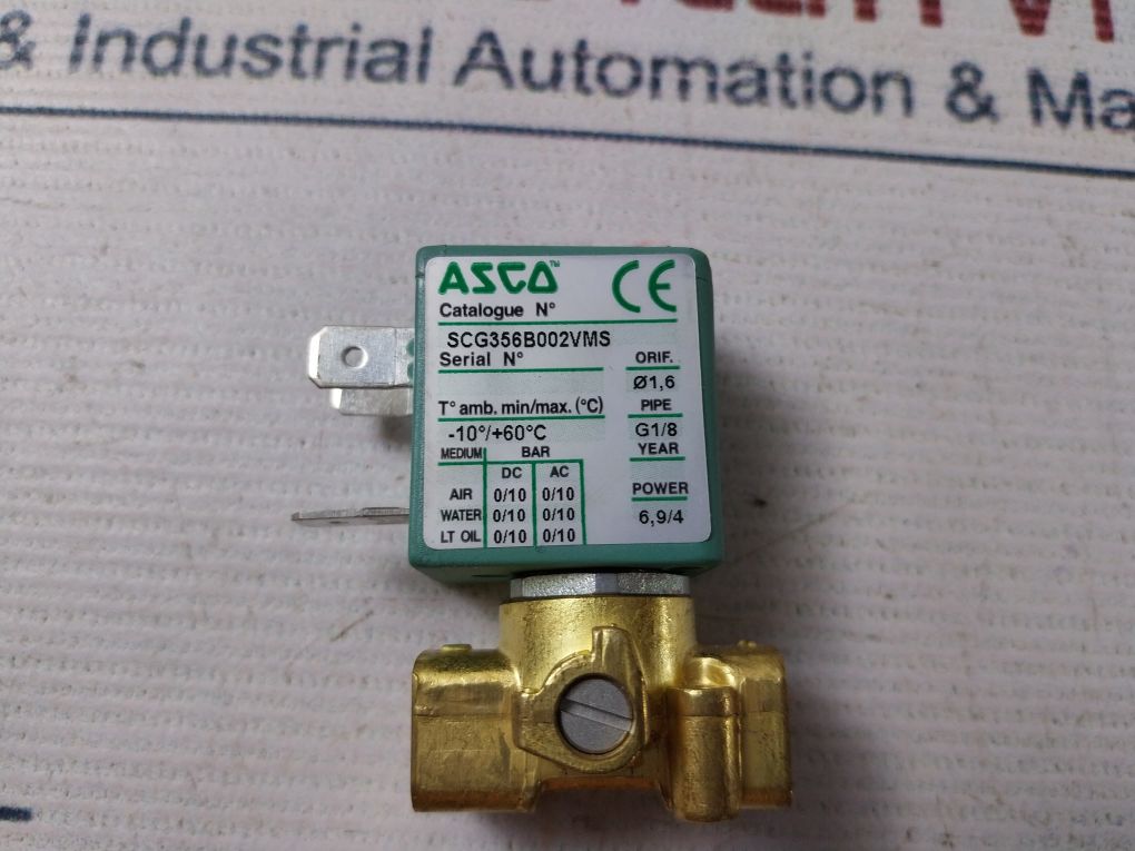 Asco Scg356B002Vms Solenoid Valve – Aeliya Marine