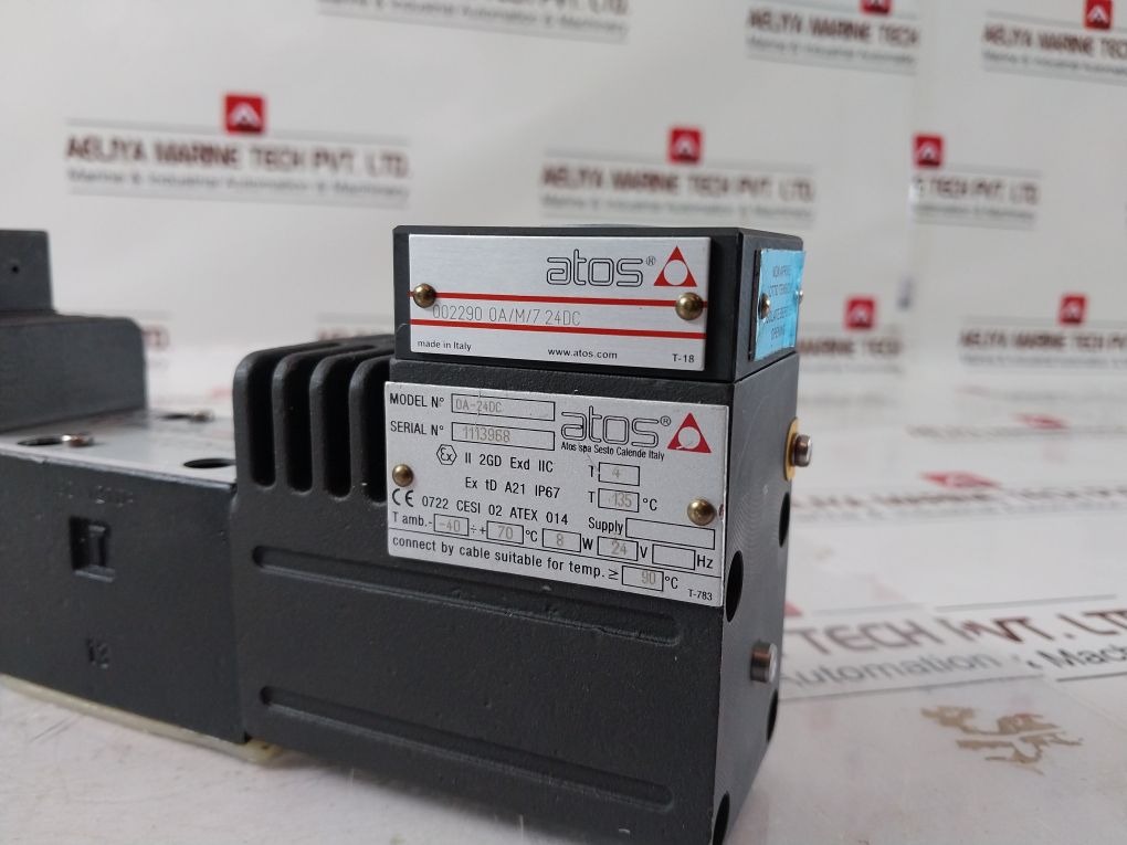 Atos 002290 Solenoid Valve 24VDC Exd ATEX IP67 – Aeliya Marine
