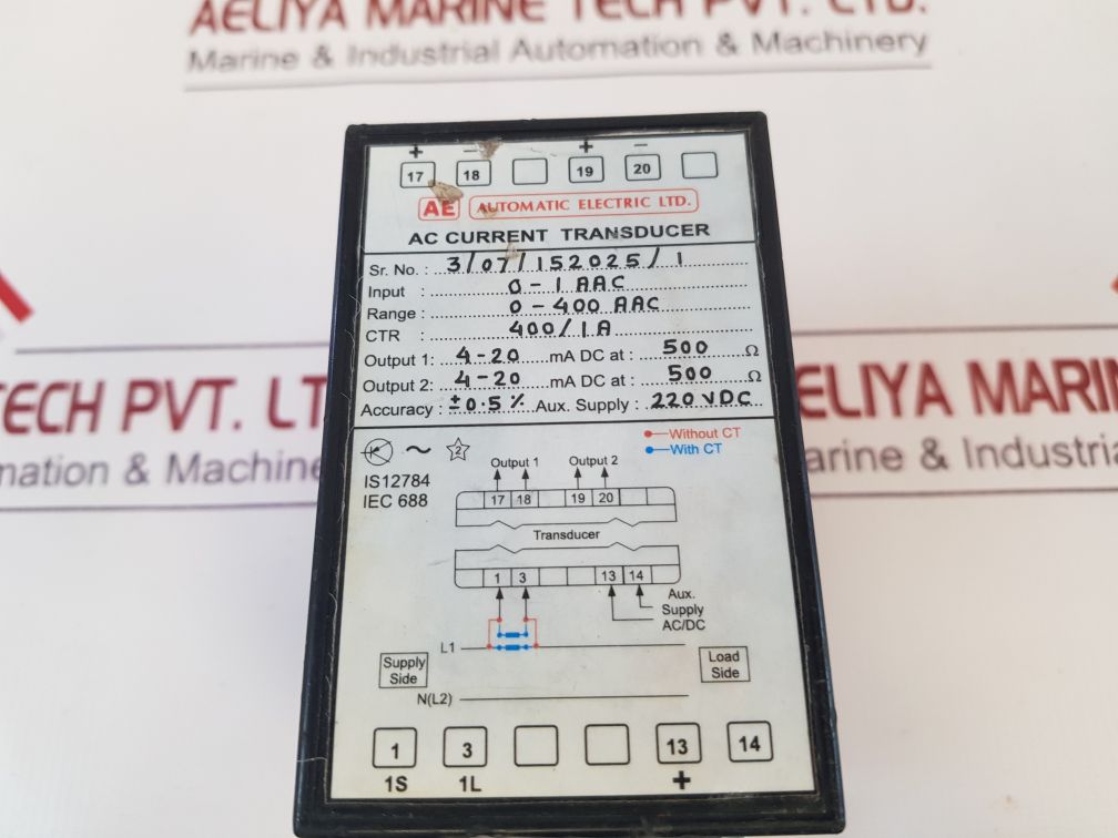 Automatic Electric Ac Current Transducer 0-400 Aac – Aeliya Marine