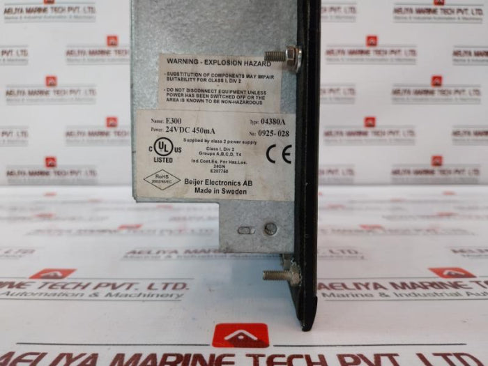 Beijer Electronics E300 Operator Interface Control Panel 04380A 24Vdc ...
