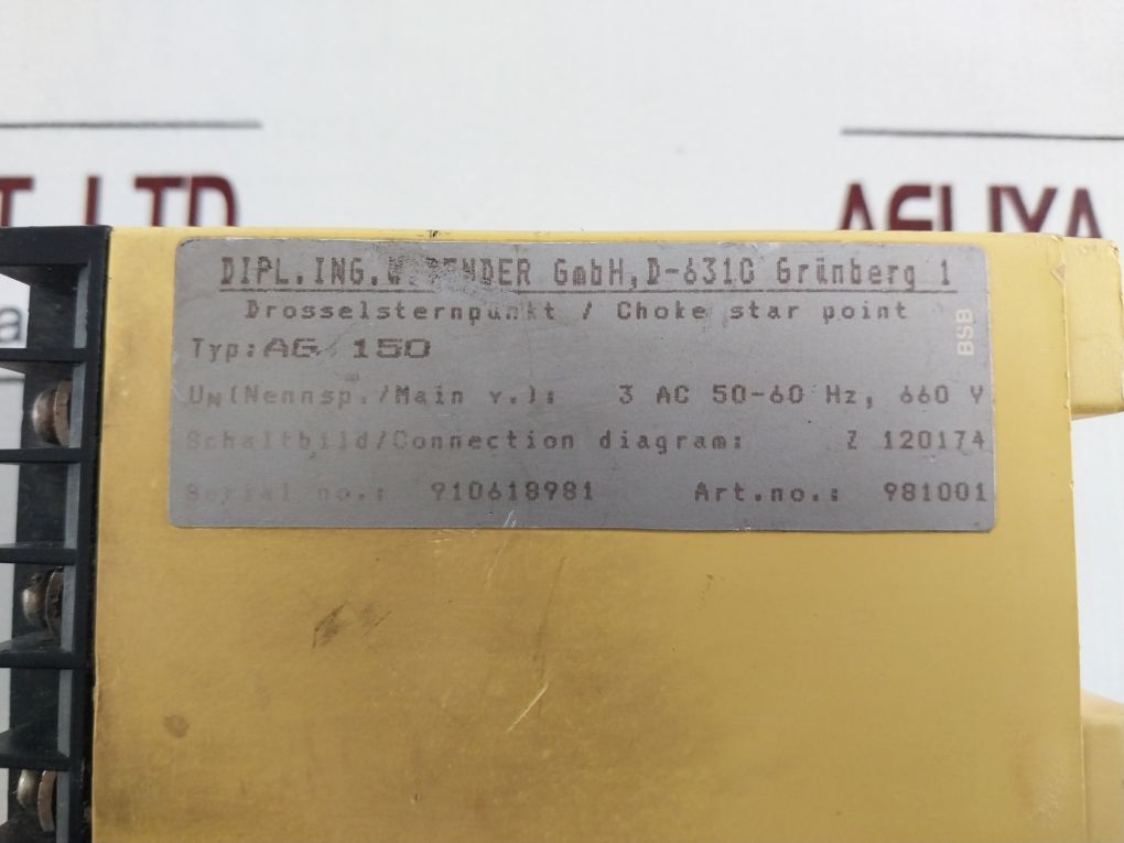 Bender AG150 Choke Star Point 660V – Aeliya Marine