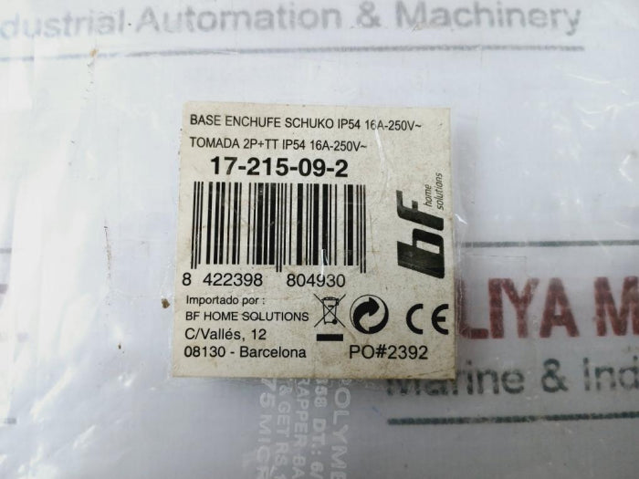 Bf Home Solutions Ip54 Plug Base 17-215-09-2 16A-250V – Aeliya Marine