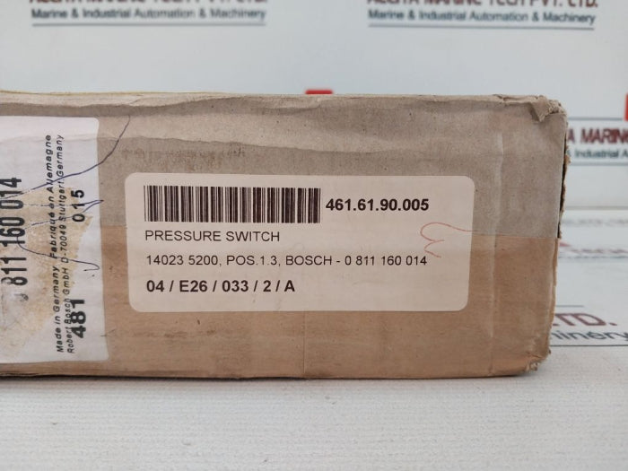 Bosch 0 811 160 014 Pressure Switch Cable Socket 2.5A-250V~ – Aeliya Marine
