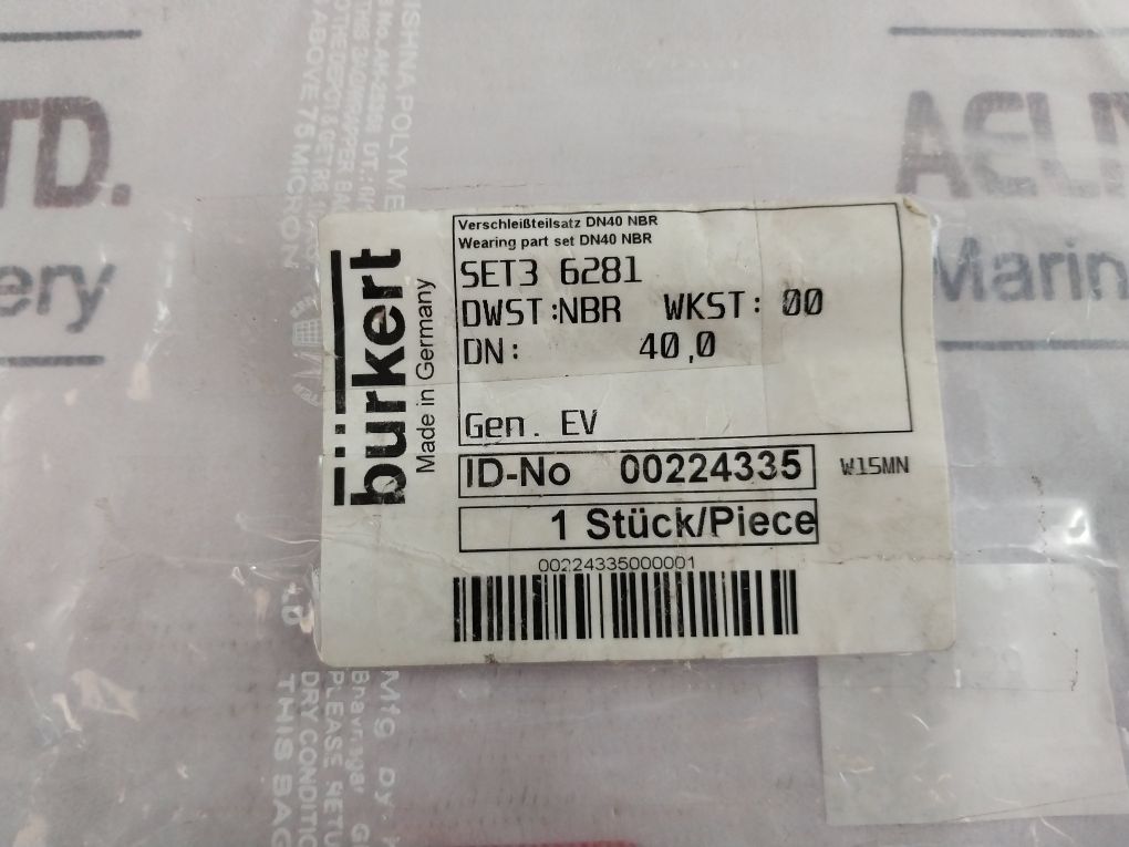 Burkert 00224335 Wearing Part Cond Storage Solenoid Valve Repair Kit ...