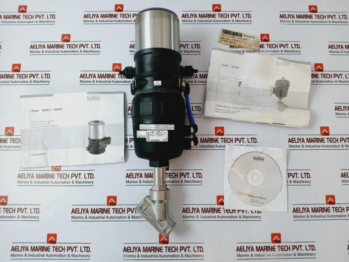 Burkert 2702 2/2-way Angle Seat Control Valve With 8692 Positioner 24V ...