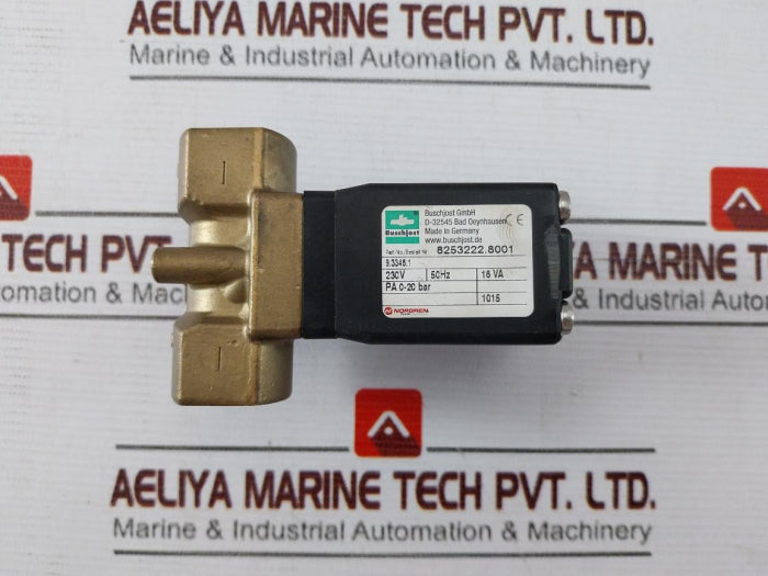 Buschjost 8253222.8001 Solenoid Valve With Device Socket 1258133 230V ...
