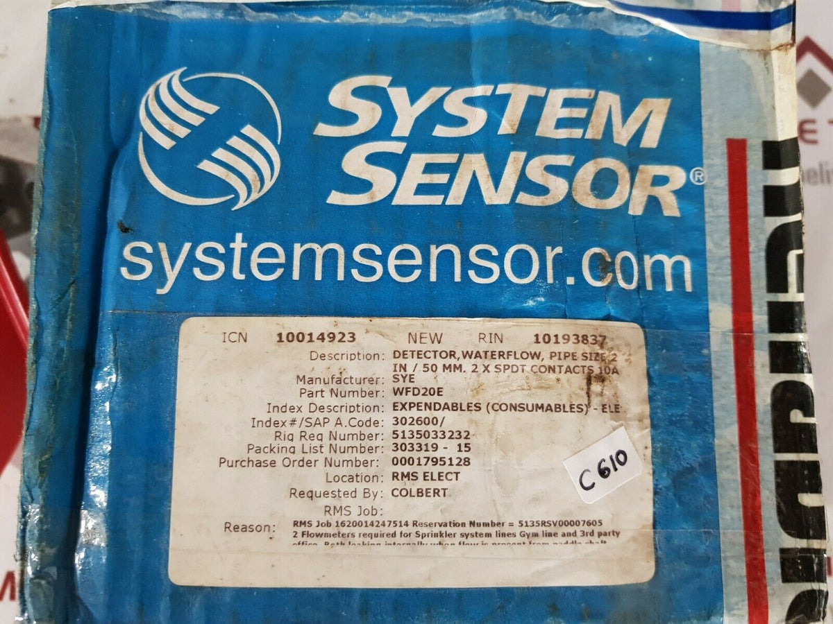 System Sensor WFD20EN Vane Type Waterflow Detector – Aeliya Marine