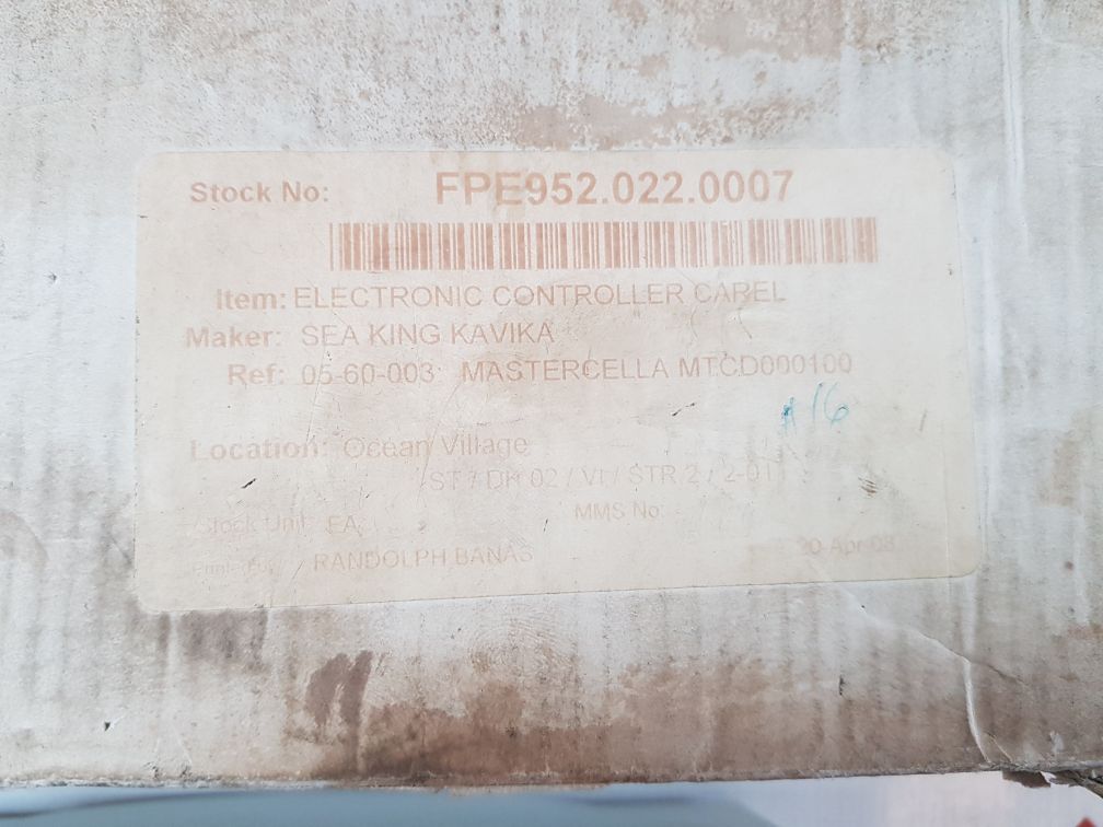 Carel mtcd000100 control unit – Aeliya Marine