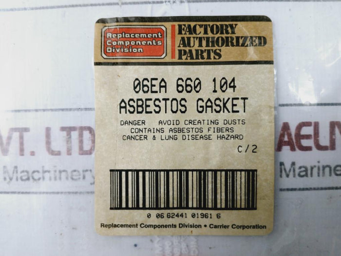 Carrier 06Ea 660 104 Compressor Suction Valve Gasket Plate Set Rev A 9 ...