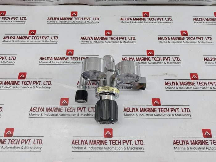 Chiyoda Seiki Bhn-3 High Select Gas Regulator Pressure Gauge 390387 0H ...