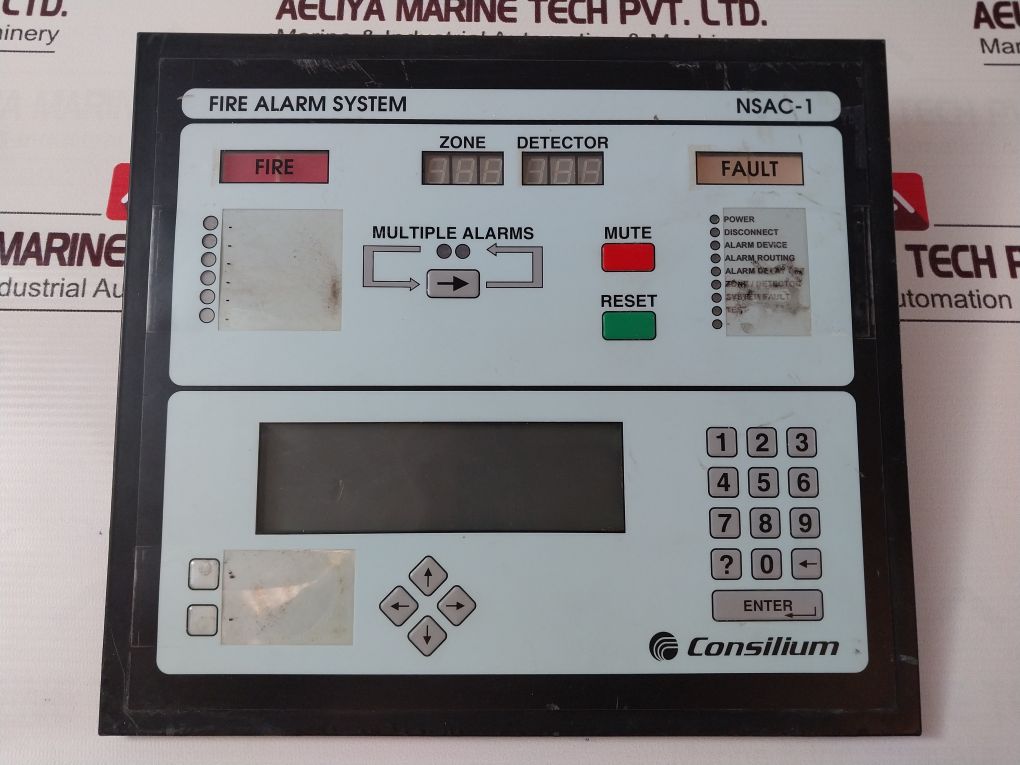 Consilium Nsac-1 Fire Alarm System Front Panel Only 24V Dc – Aeliya Marine