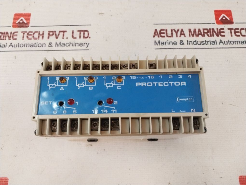 Crompton 256-prbw Rtd Protector 0-200°C 5A Relay Output 230V Ac, 24V D ...