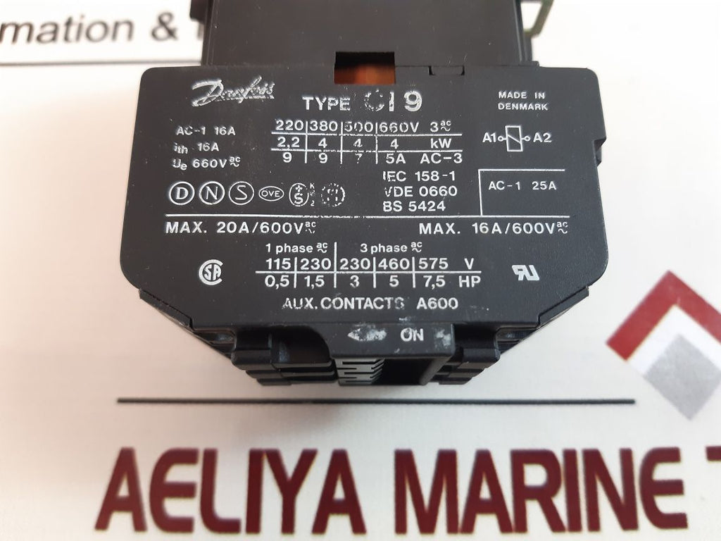 Danfoss ci 9 contactor 220v 50/60hz – Aeliya Marine