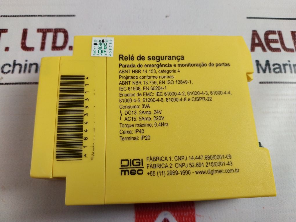 Digi Mec Dpx-257 Emergency Stop And Door Monitoring Safety Relay ...