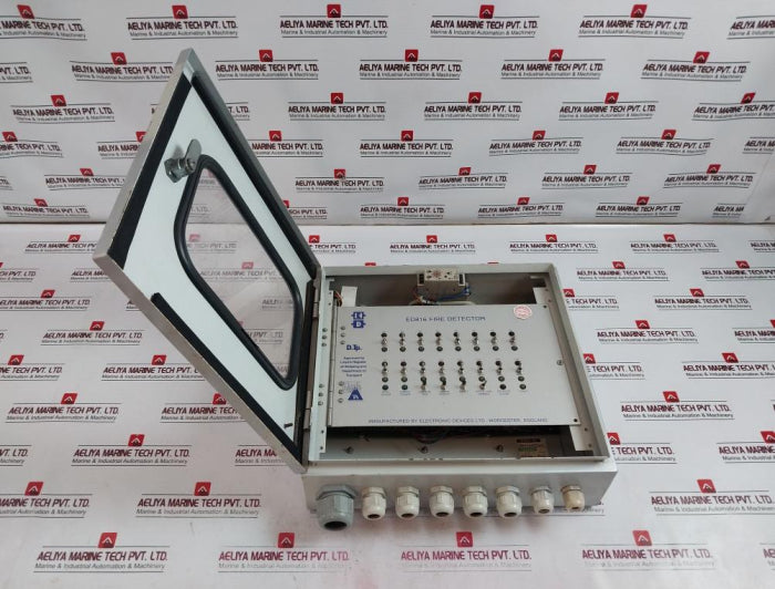Ed Ed816 Fire Detector Panel W/ Camlock Cabinet+Key Control Switch Led ...