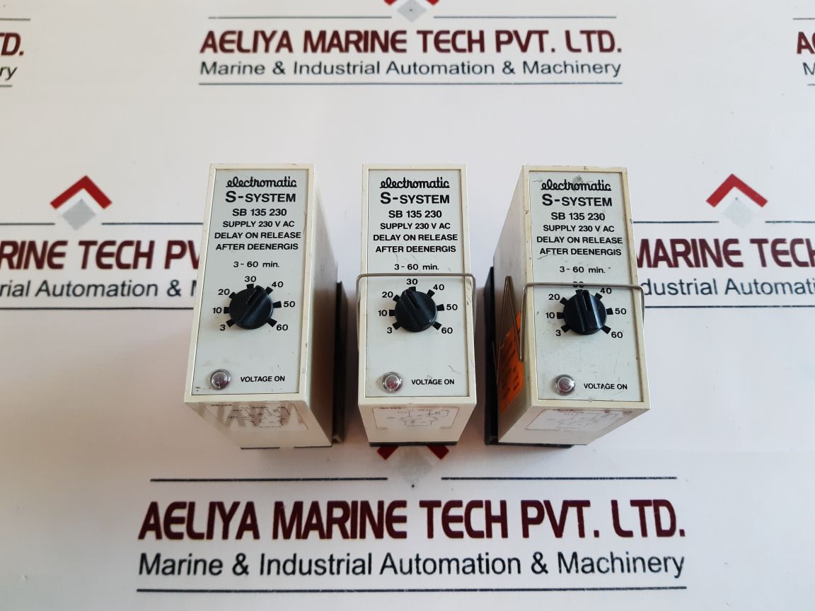 Electromatic Sb 135 230 Delay On Release With Base – Aeliya Marine