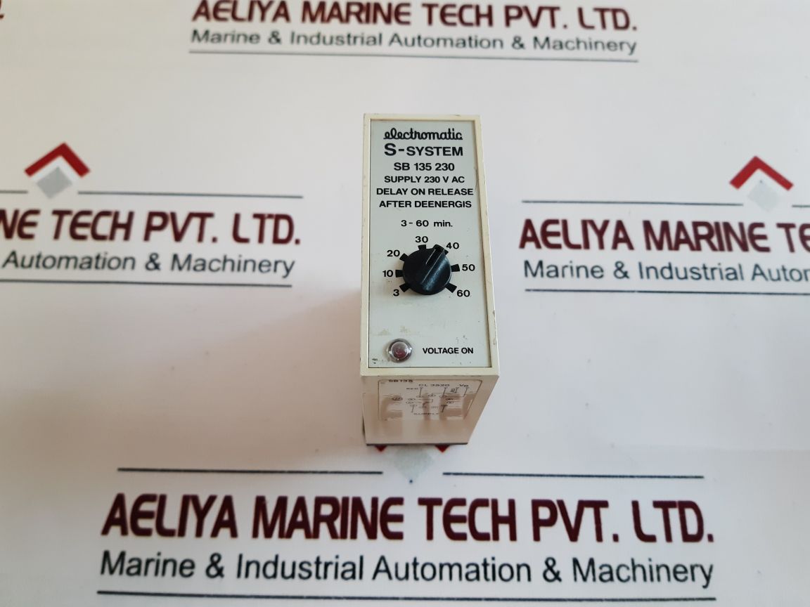 Electromatic Sb 135 230 Delay On Release With Base – Aeliya Marine
