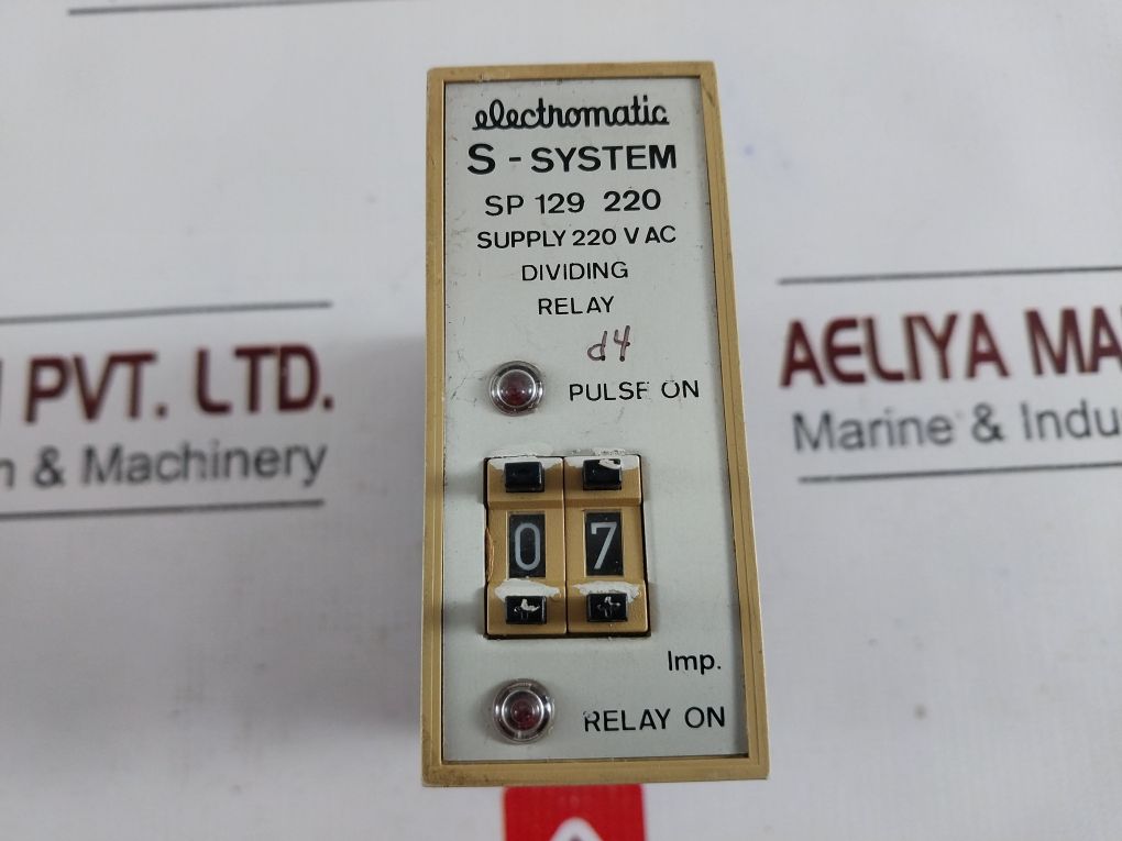 Electromatic S-system Sp 129 220 Dividing Relay With Base 220V Ac ...