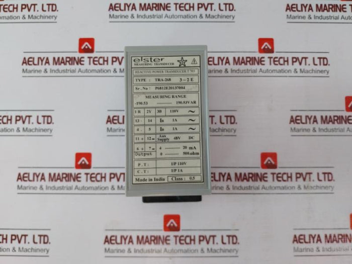 Elster Tra-268 Reactive Power Transducer T 705 -190.53---190.53 Var 48 ...