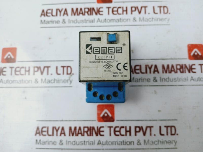 Emas Re1P11 11-pin Contact Relay With Rs1P11 Relay Socket 220V 10A 50H ...